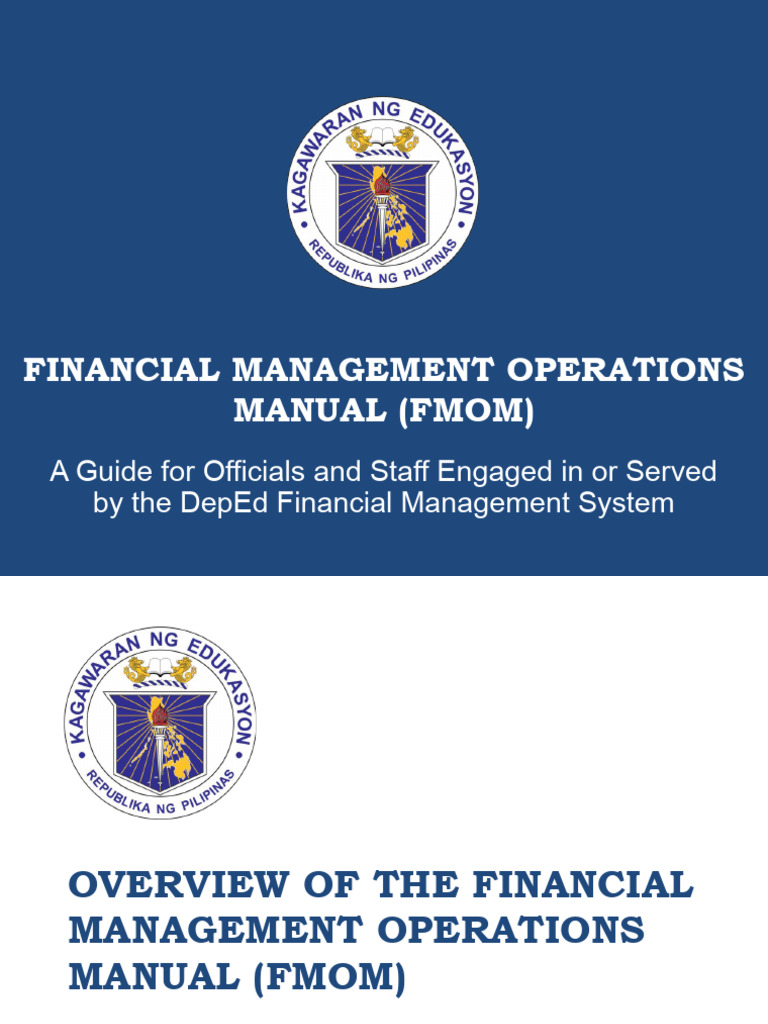 Financial Management Operations Manual Fmom 1 | PDF | Budget | Procurement