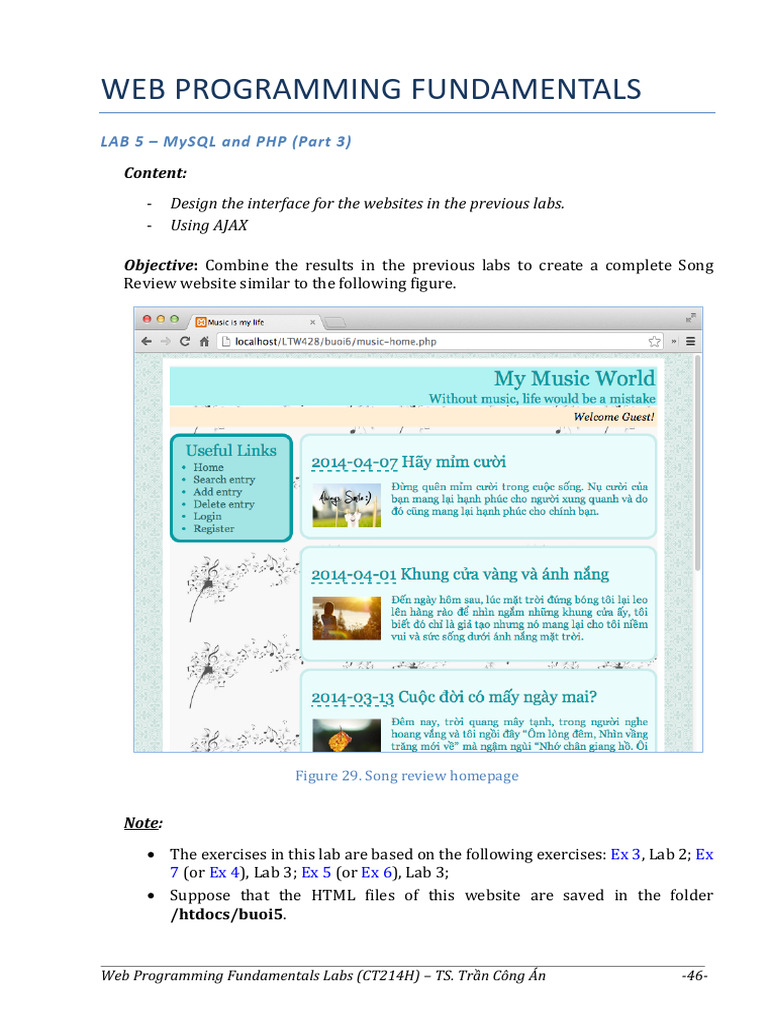 Web Programming ct214H Lab5 php3 | PDF | World Wide Web | Internet & Web