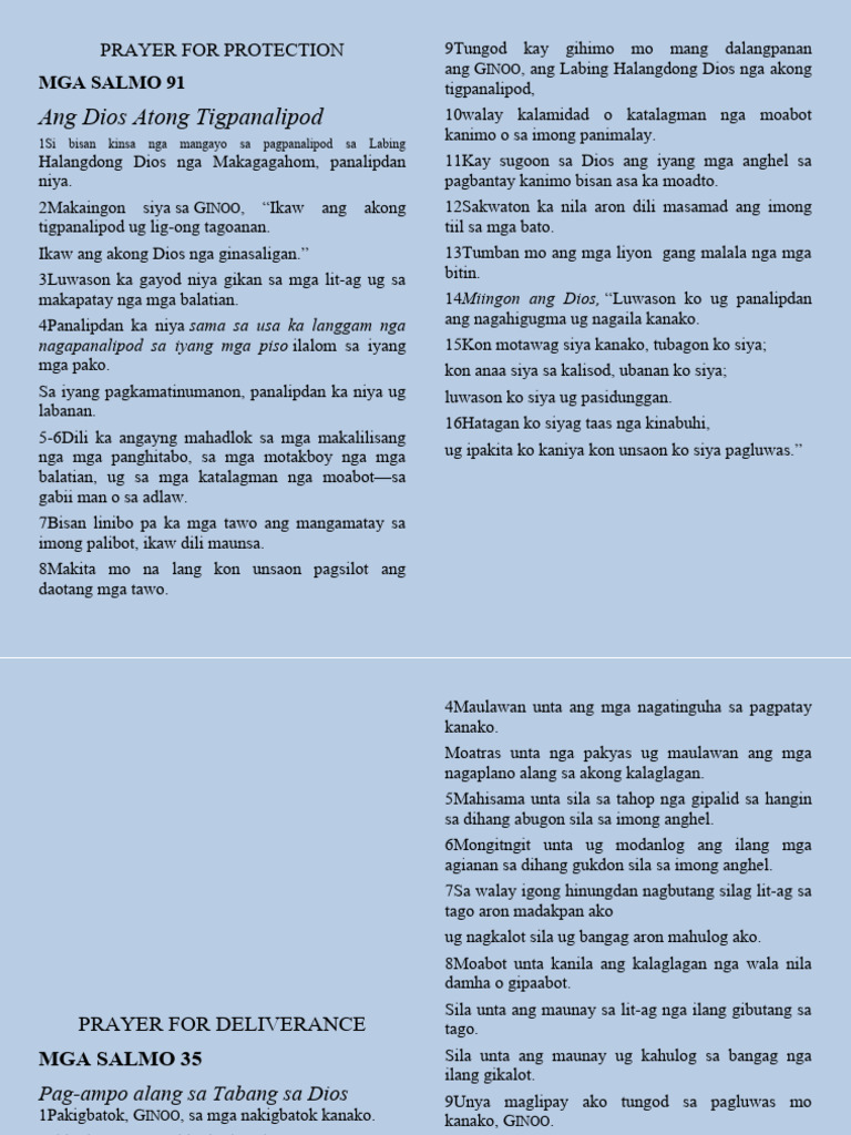Prayer For Protection Pdf