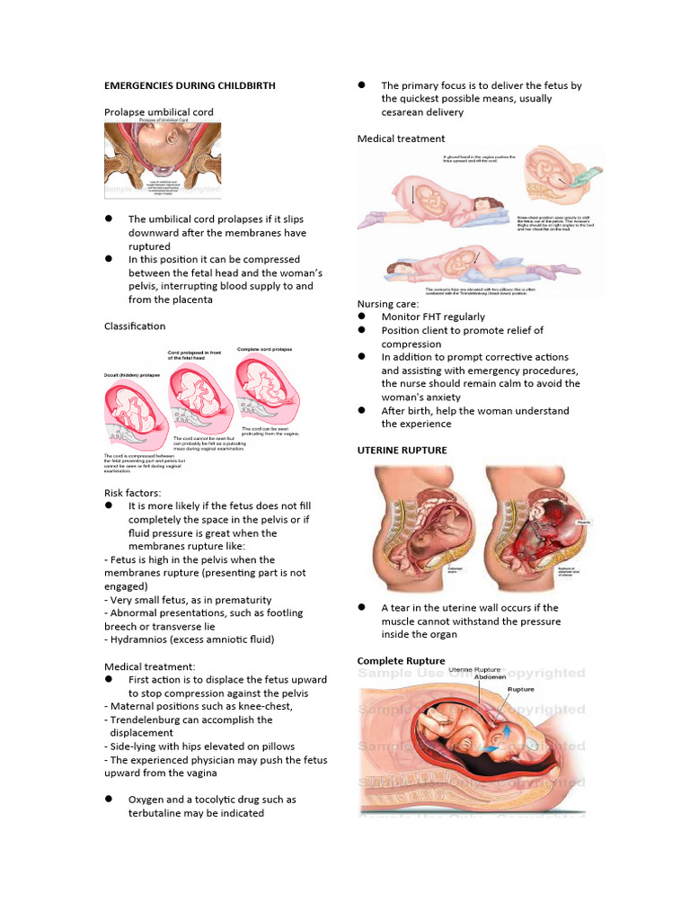 Emergencies During Childbirth | PDF | Childbirth | Uterus