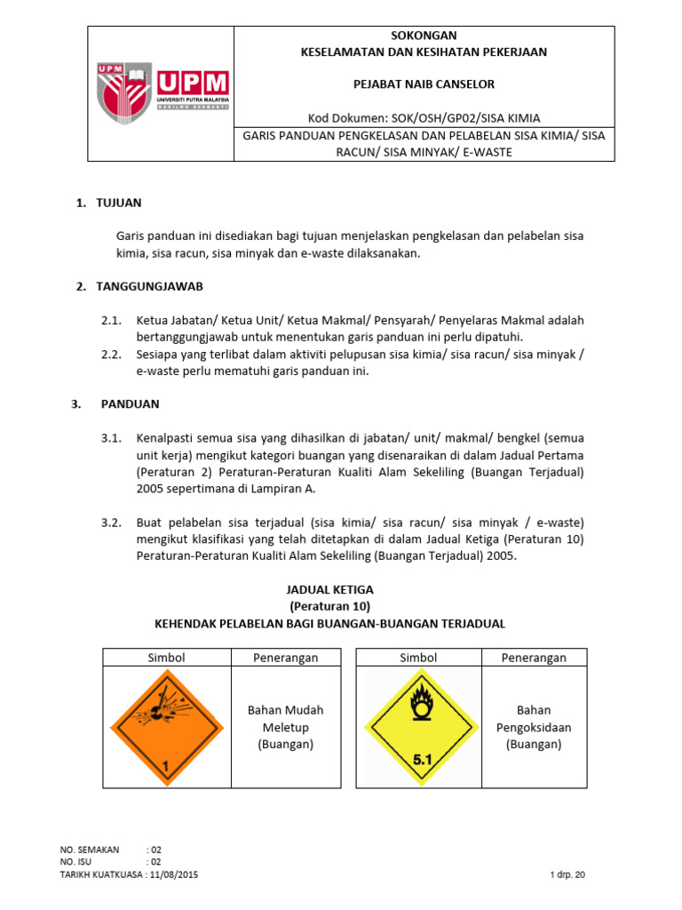 Hydro 201508101714034 - Osh-Gp02 Sisa Kimia | PDF