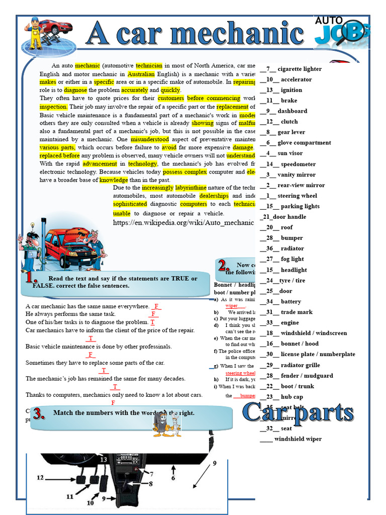 Now Complete The Sentences With One of The Following Words.: - F - F ...