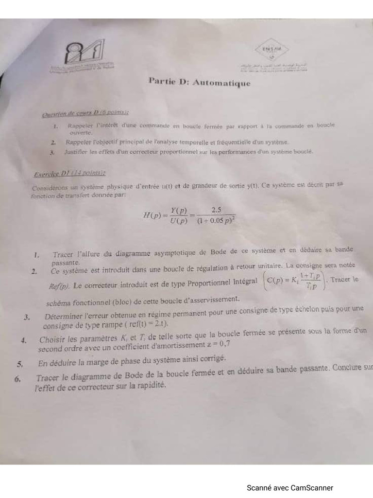 Concours Ensam EEIN 2021 2022 | PDF