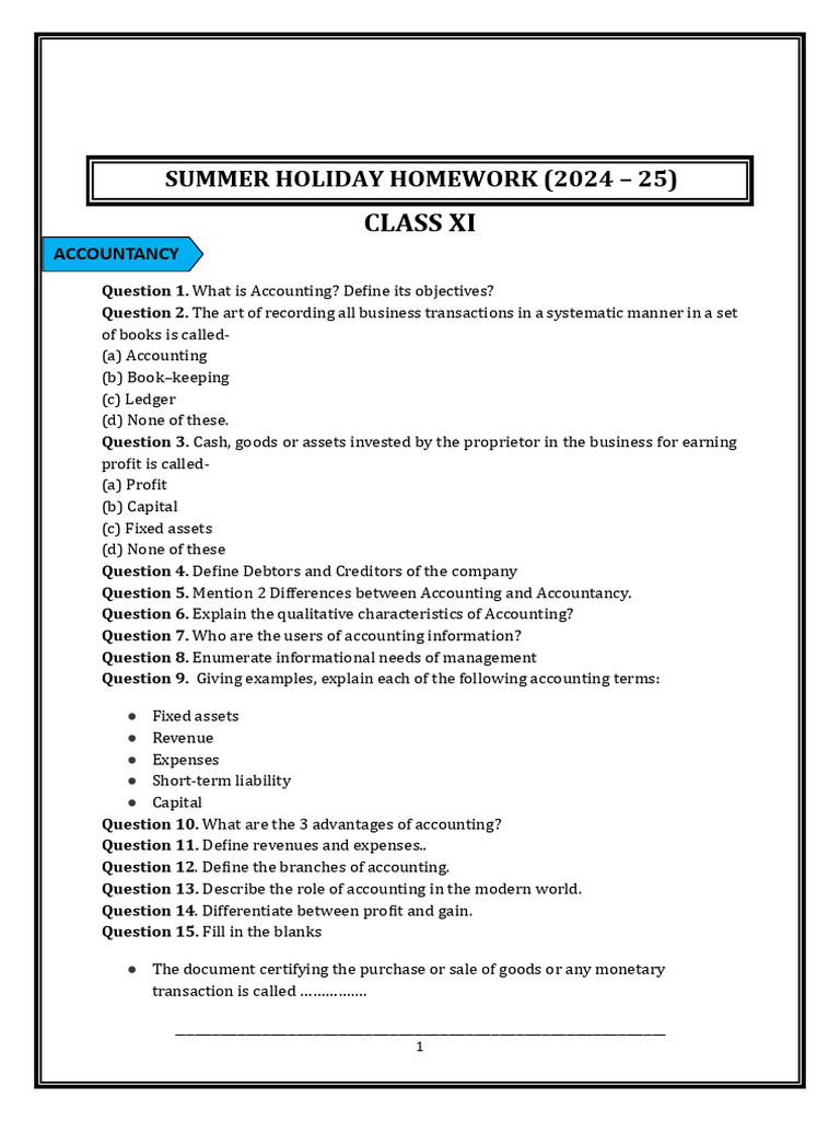 Class Xi Holiday Home Work Marged | PDF | Artificial Intelligence ...