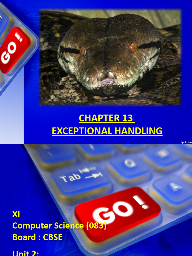 Chapter 13 Exceptional Handling | Download Free PDF | Computer Program ... Chapter 13 Exceptional Handling | Download Free PDF | Computer Program ...