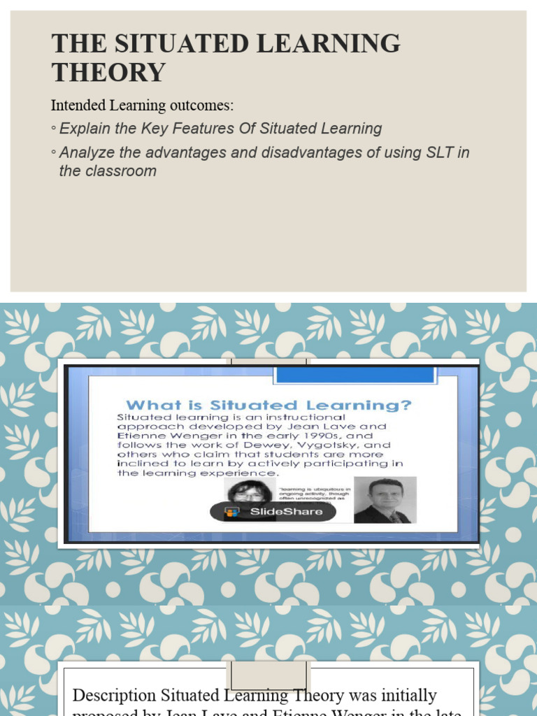 Jean Lave Situated Learning Theory | PDF | Learning | Learning Theory ...