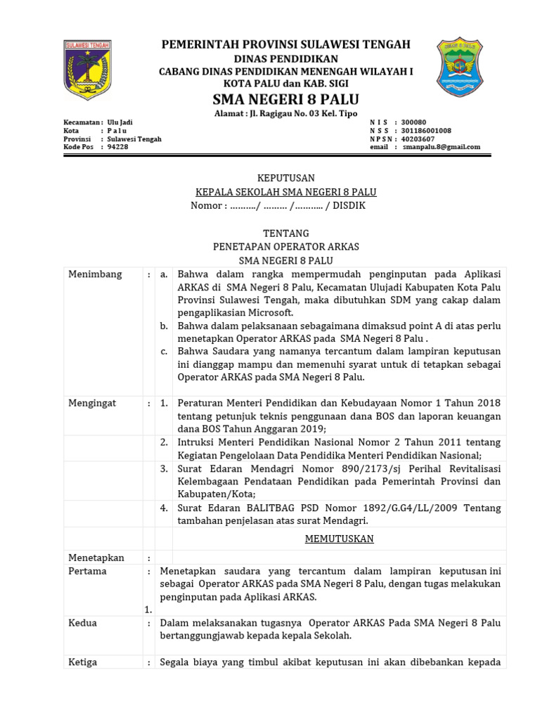 SK Operator ARKAS 2023 | PDF