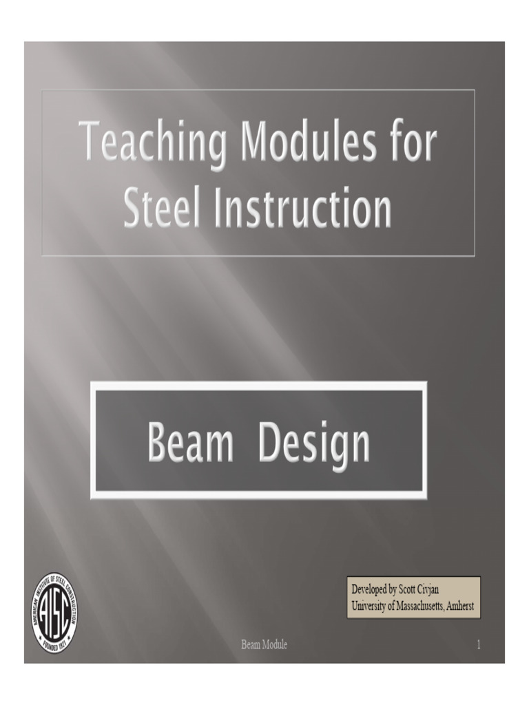 Teaching Modules For Steel Construction - Beam Design | PDF | Beam ...