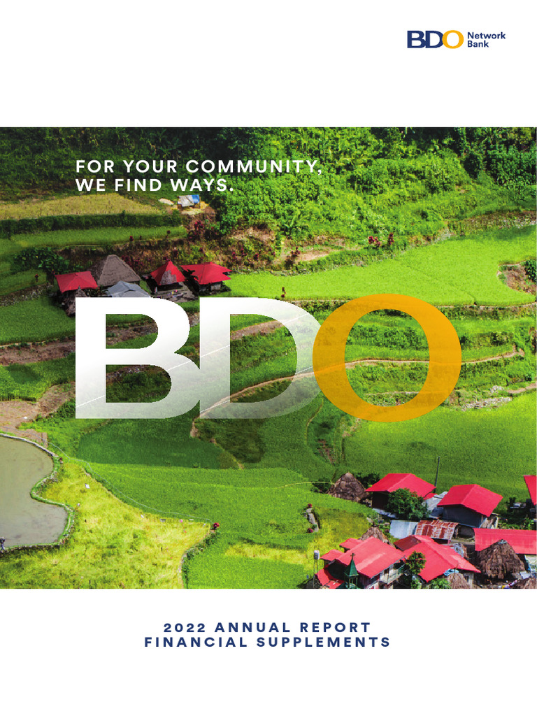 BDO Network Bank 2022 Annual Report | PDF | Audit | Financial Audit