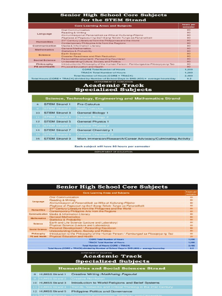 Subjects Per Strand | PDF