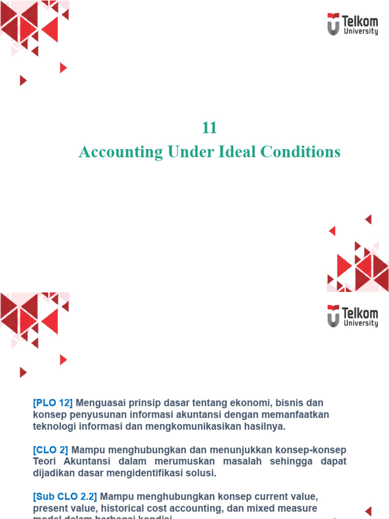 11 - Accounting Under Ideal Conditions | PDF | Historical Cost ...