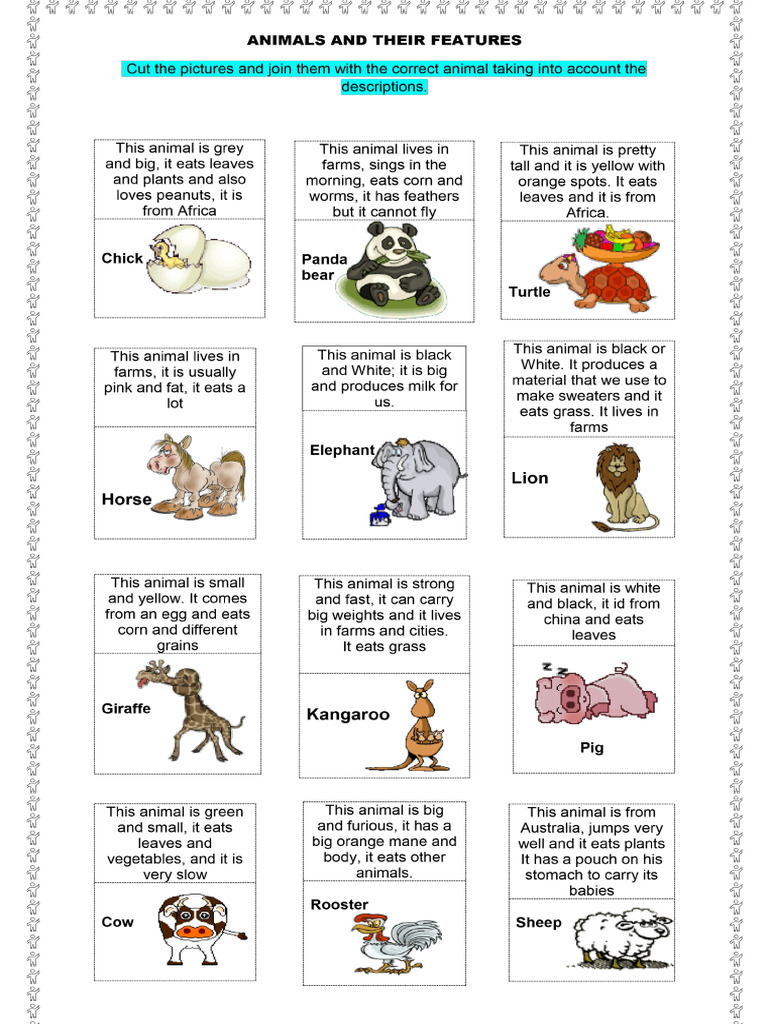 Animals Features Kids | PDF