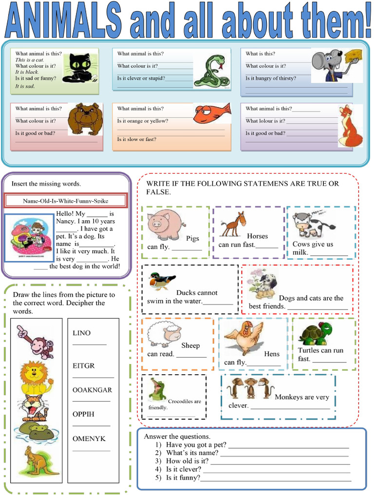 Animals Descriptions Pictures | PDF