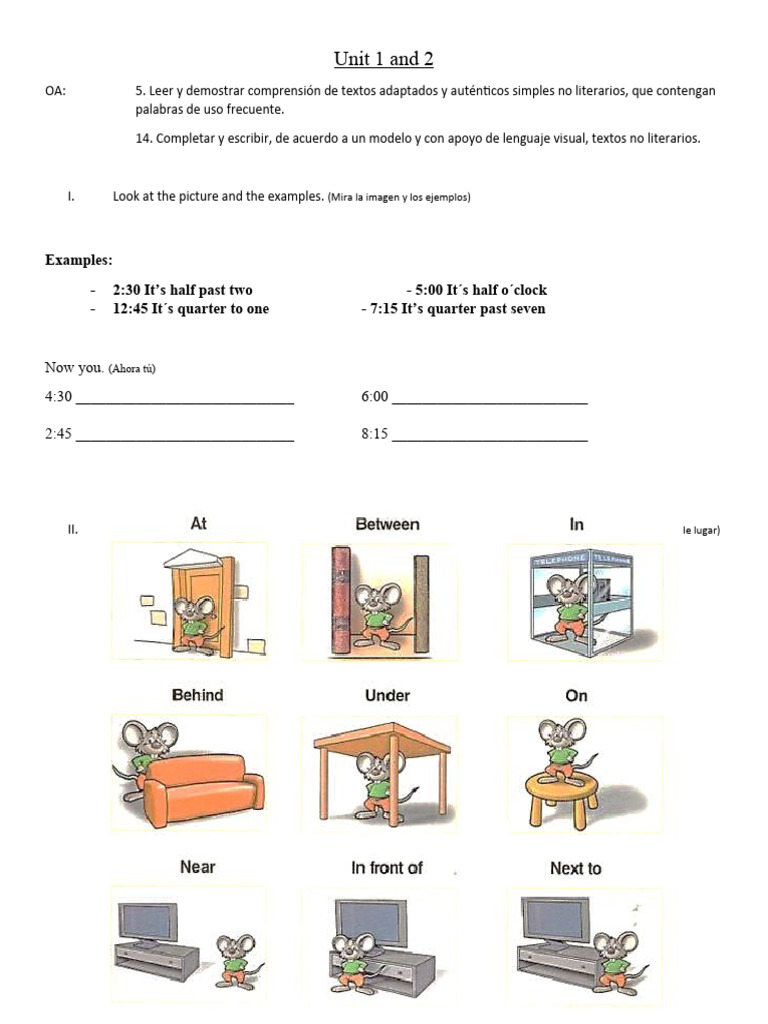 6°inglés Guía y Ev. Formativa | PDF | Lingüística | Sintaxis