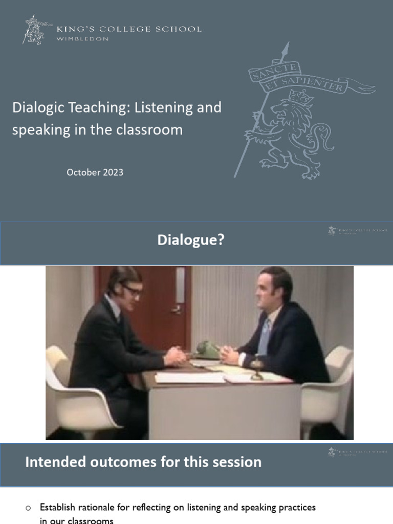Dialogic Teaching for Educators | PDF | Learning | Dialogue