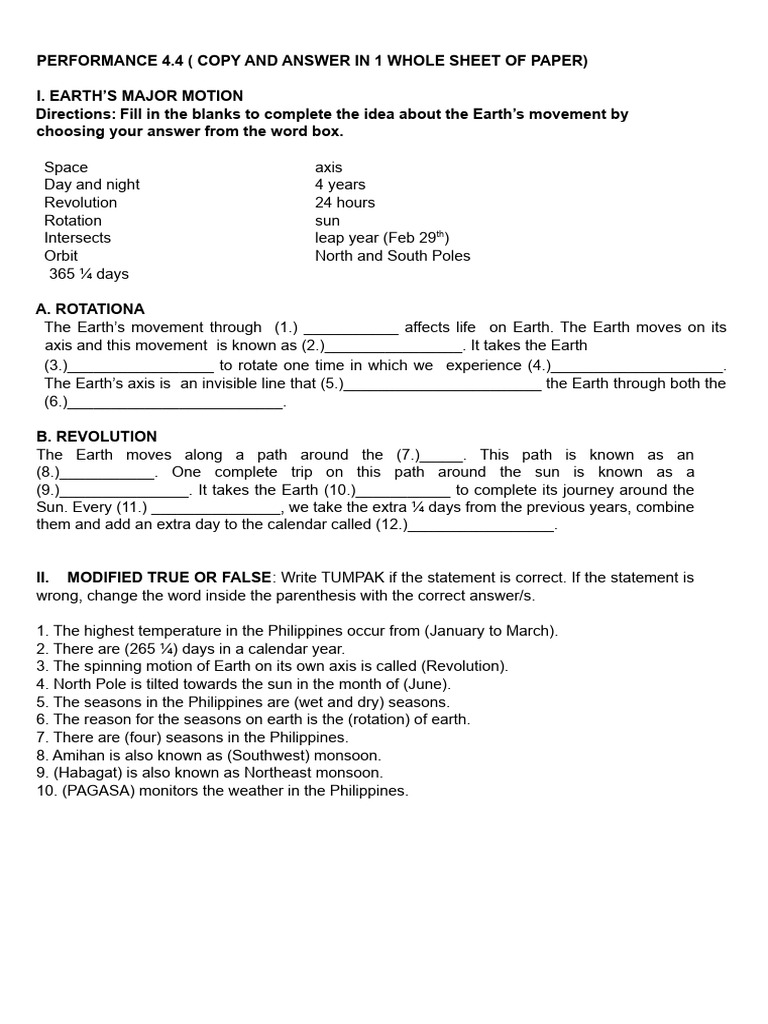 Performance Task 4.4 | PDF