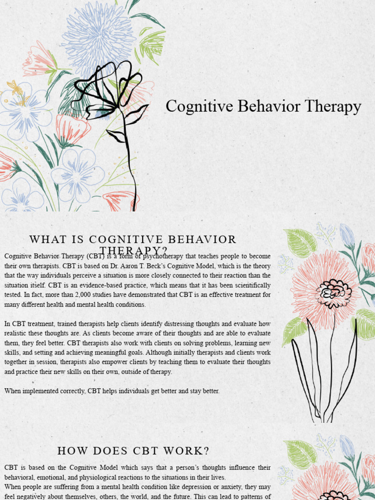 Cognitive Behavior Therapy | PDF | Cognitive Behavioral Therapy ...