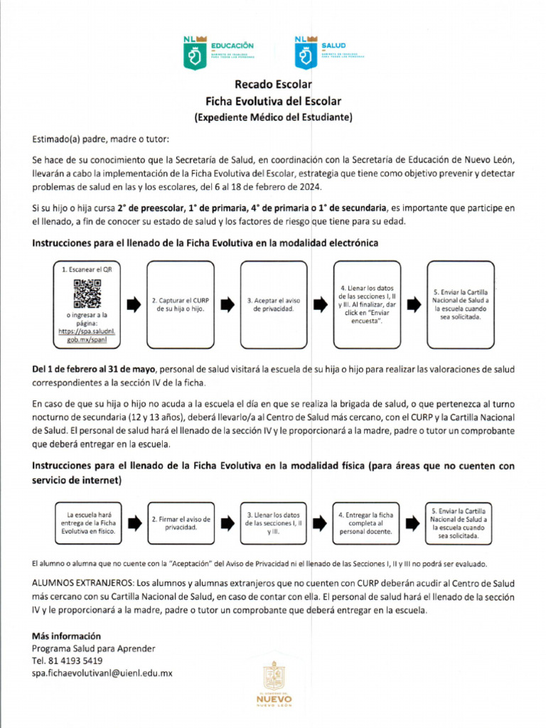 Recado Escolar | PDF