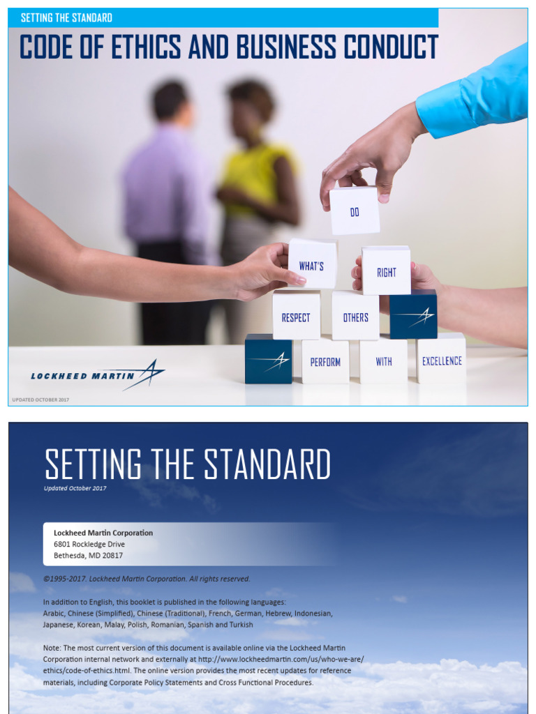 Lockheed Martin Code of Conduct Overview | PDF | Conflict Of Interest ...