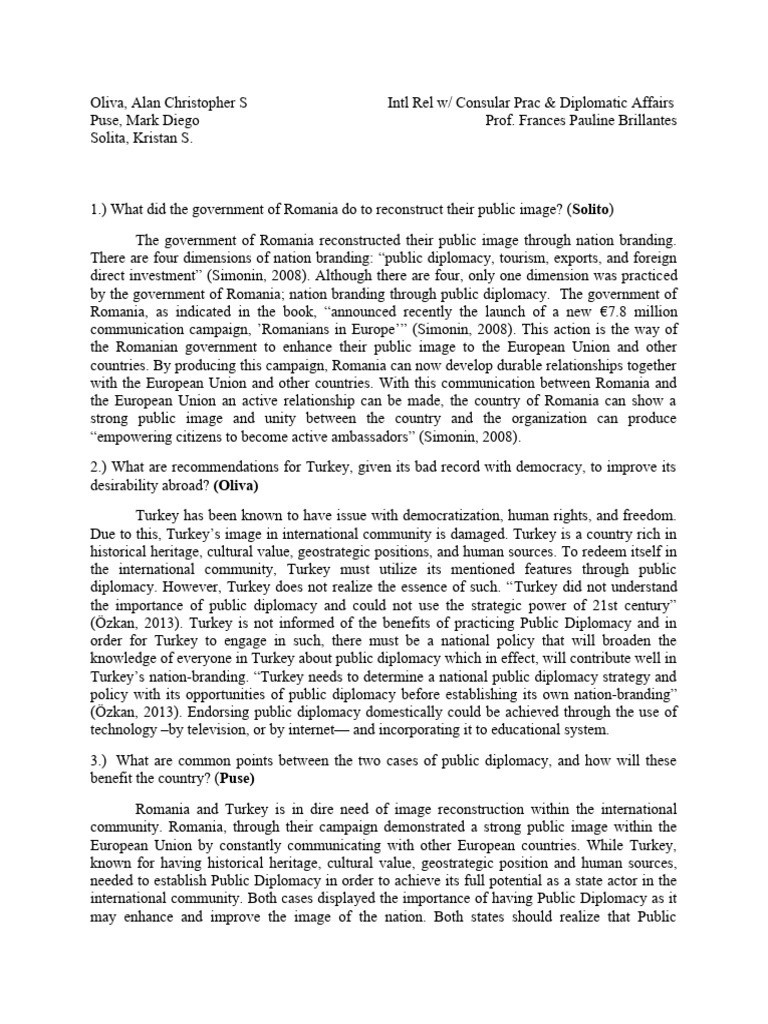 Model UN Paper | PDF | Public Diplomacy | Diplomacy