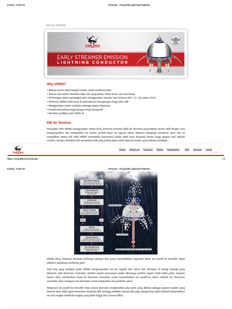 Products - Viking ESE Lightning Protection | PDF