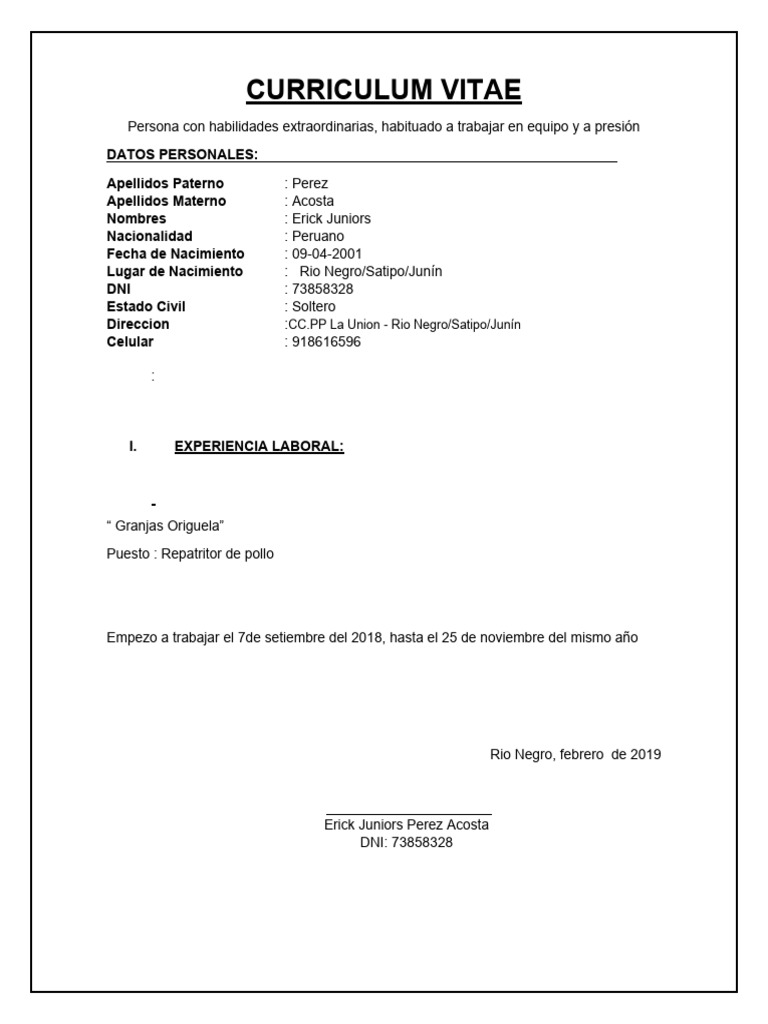 Curriculum Vitae | PDF | Cocina, comidas y vino