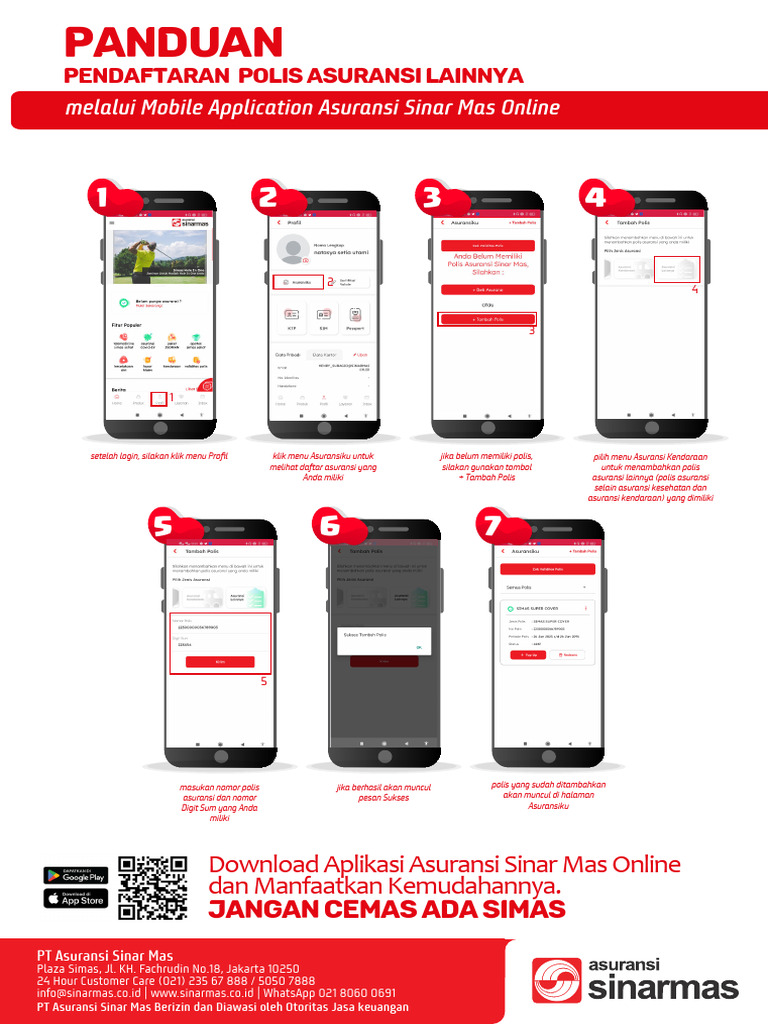 Panduan Tambah Polis Lainnya Asuransi Sinar Mas Online v3 | PDF