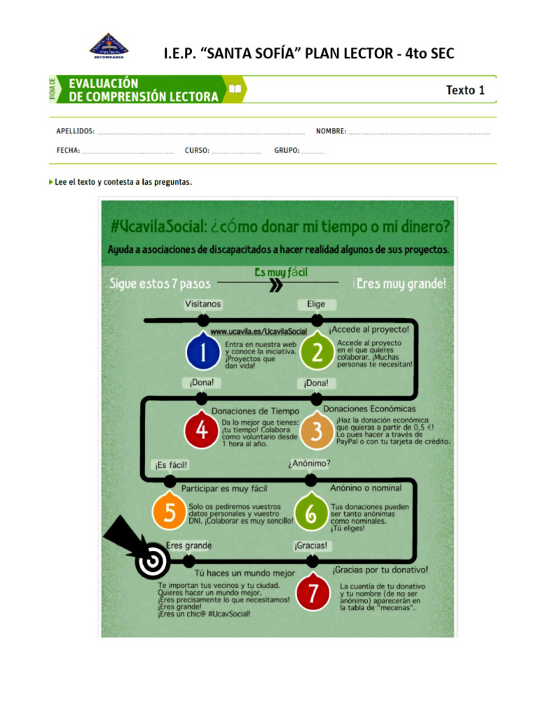 Plan Lector - Cuarto de Secundaria | PDF