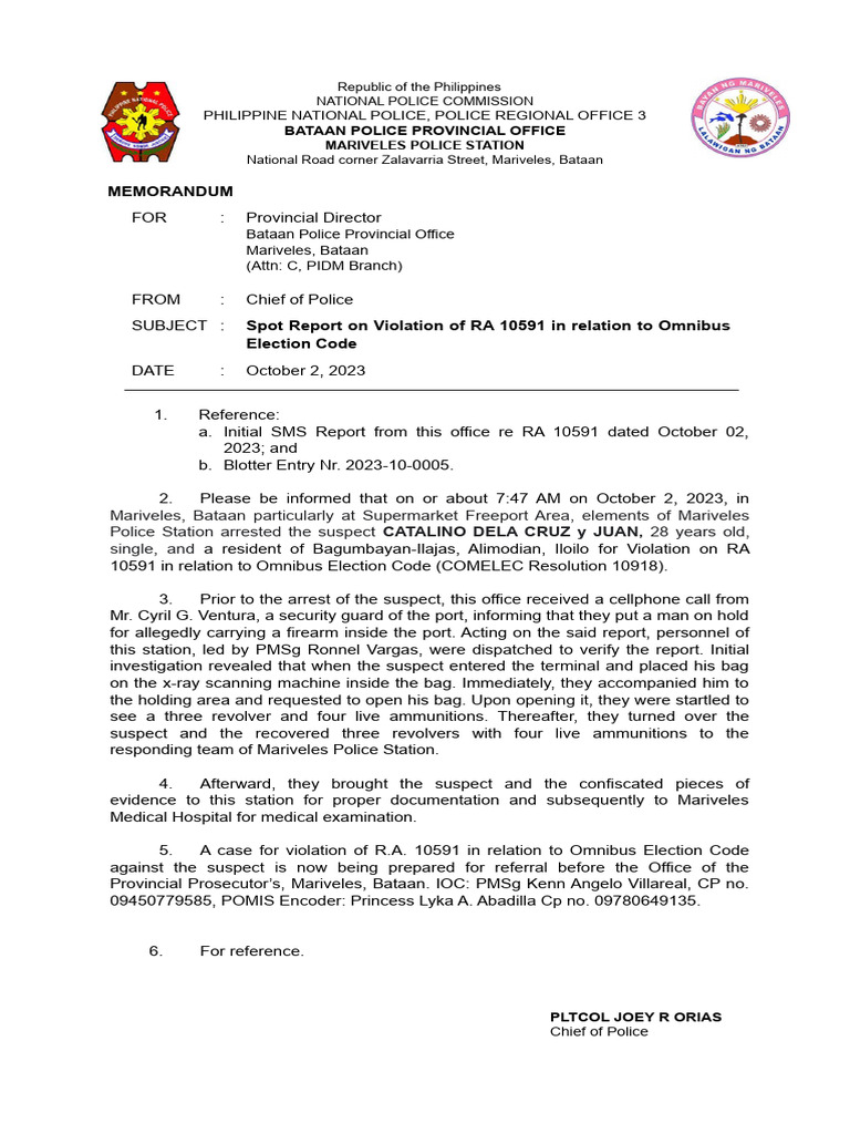 Spot Report | Download Free PDF | Criminal Justice | Crime & Violence