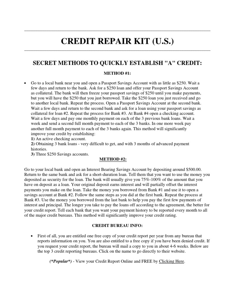 Us Credit Repair | PDF | Credit History | Credit
