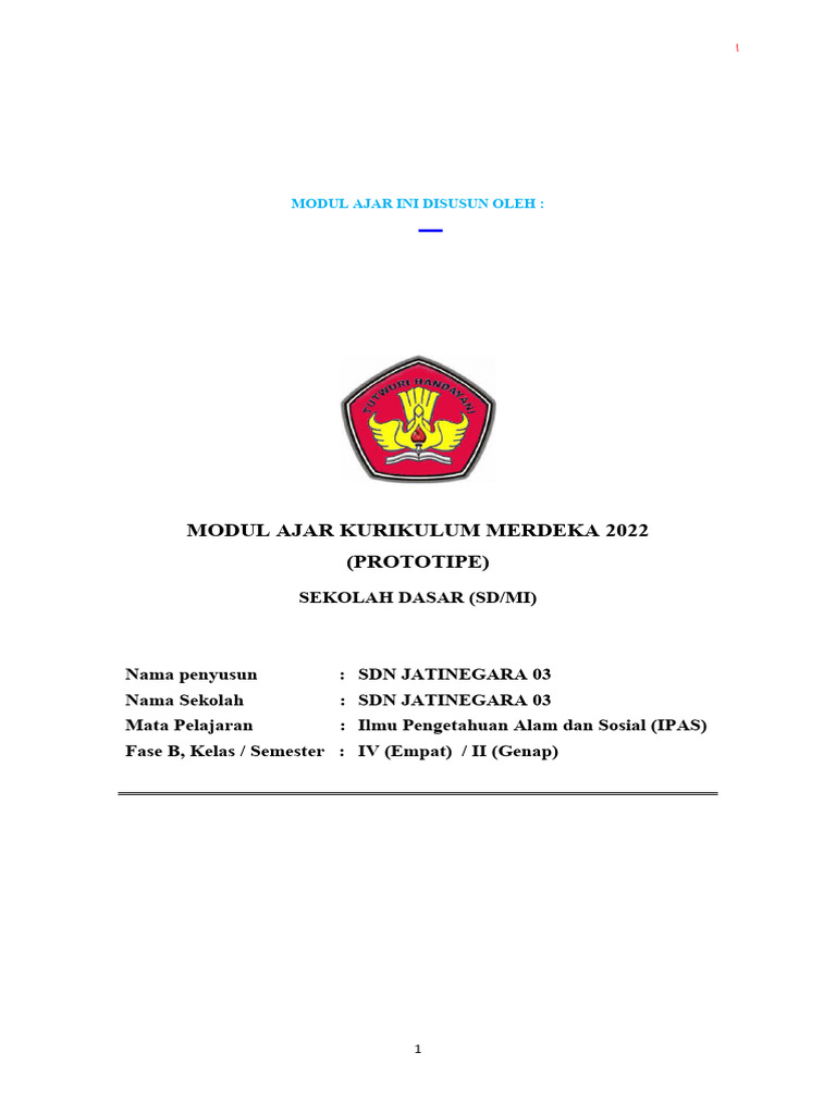 Modul Ajar IPAS SD Kelas 4 2022 | PDF | Perjalanan