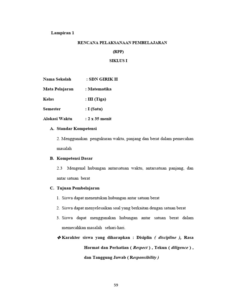 Lampiran 1 RPP Fik Hal 59-64 | PDF