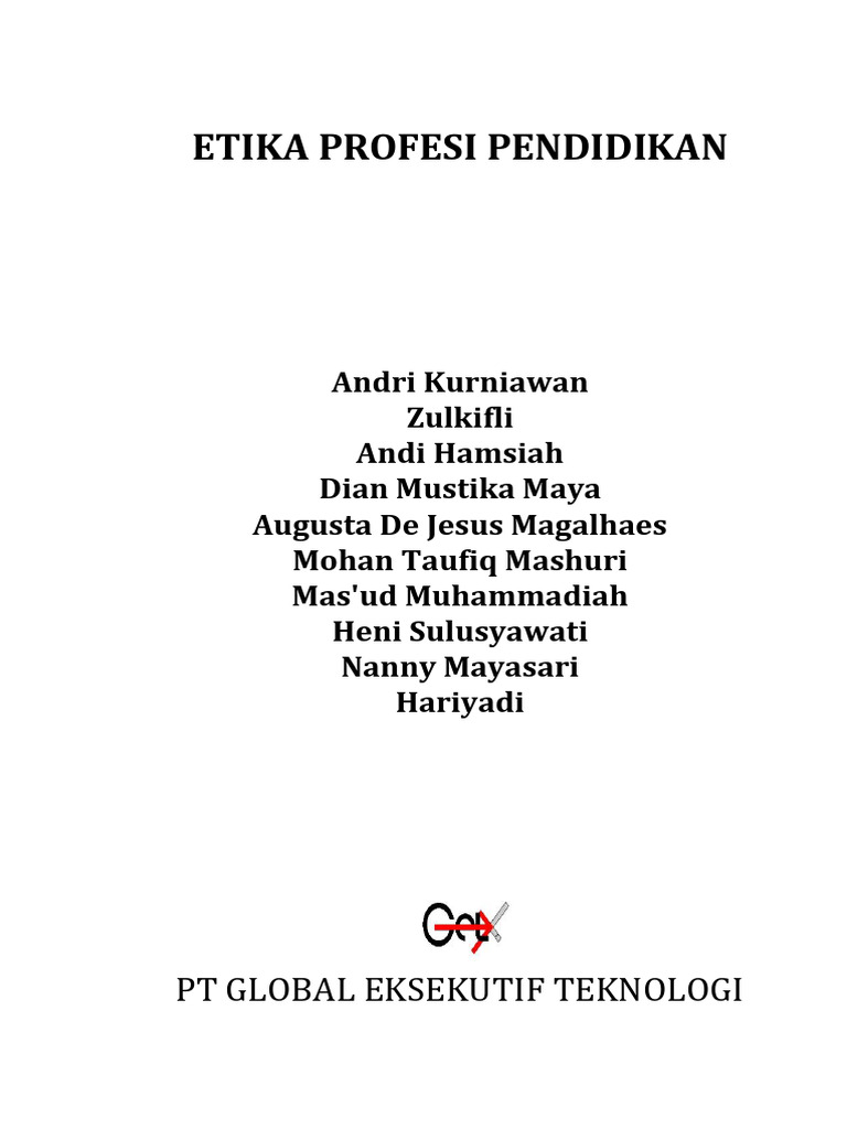 Etika Profesi Pendidikan | PDF