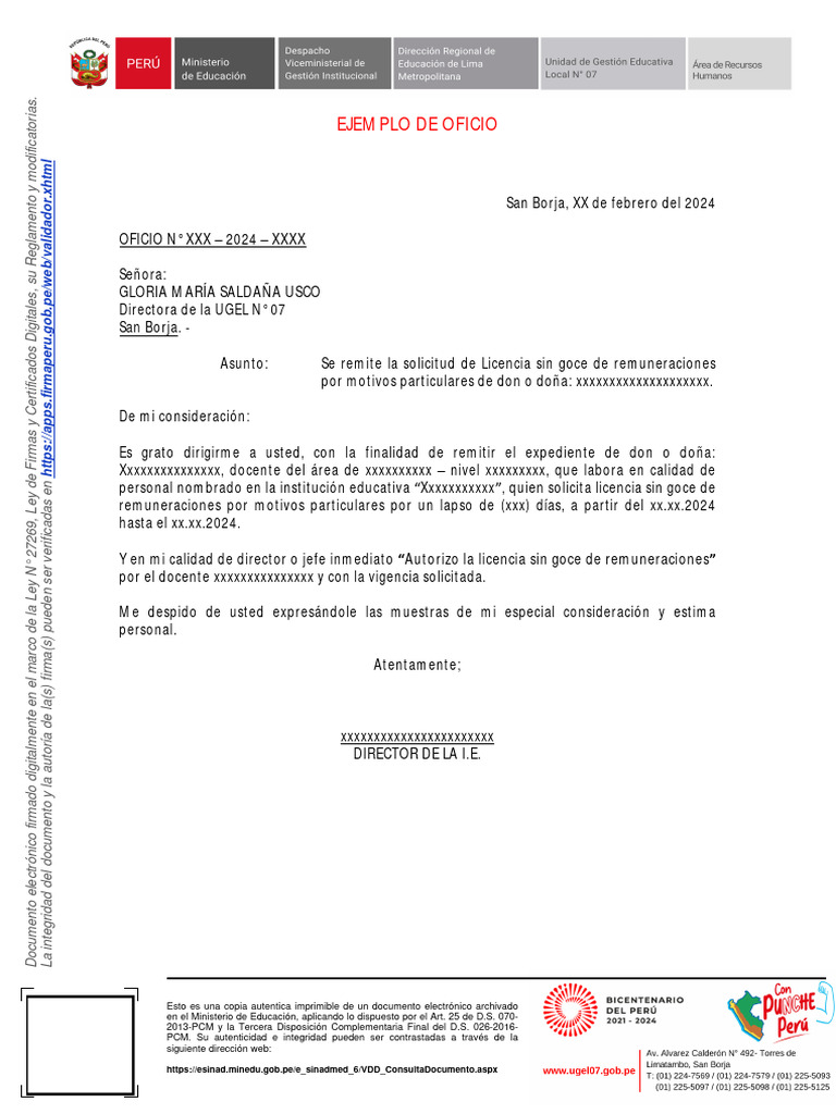 Modelo de Oficio | PDF