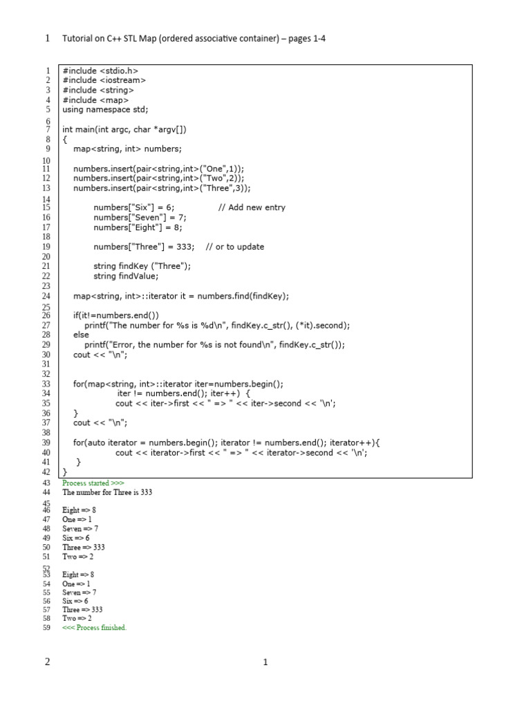 Chapter16-C++ Map - Example | Download Free PDF | Object Oriented Programming | Computing