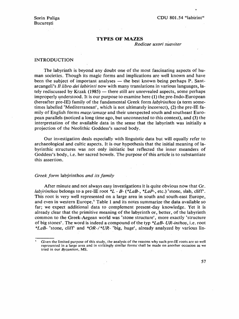 Types of Mazes | PDF | Linguistics
