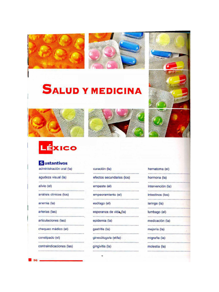 Vocabulario (Salud y Medicina) C1 | PDF