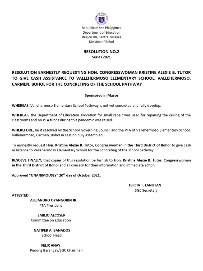 Resolution Pathway | PDF