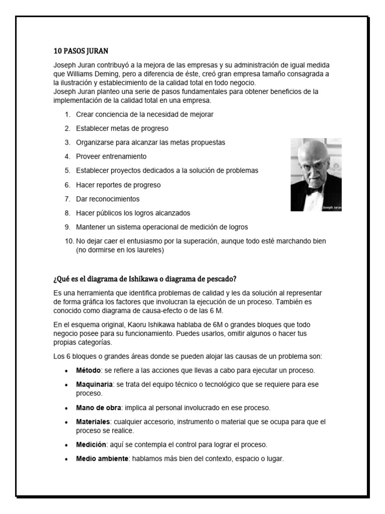 10 Pasos Juran | PDF