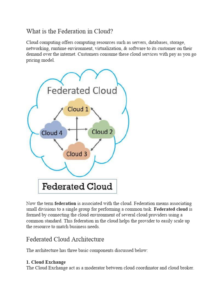 Unit 3 - 2 Federation Cloud | PDF | Cloud Computing | Scheduling ...