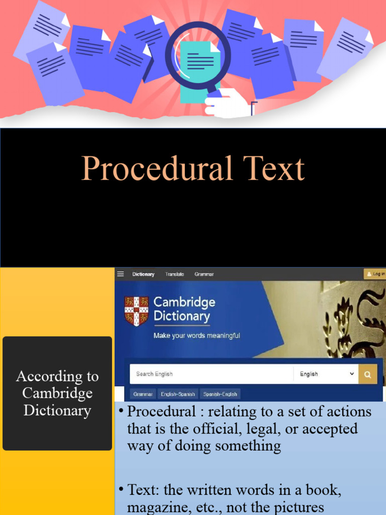 Understanding Procedural Texts | PDF | Adverb | Grammatical Tense