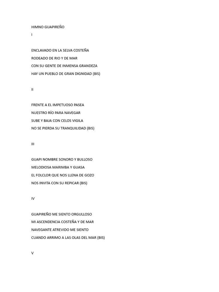 Himno de Guapi | PDF | Historia | Religión y espiritualidad