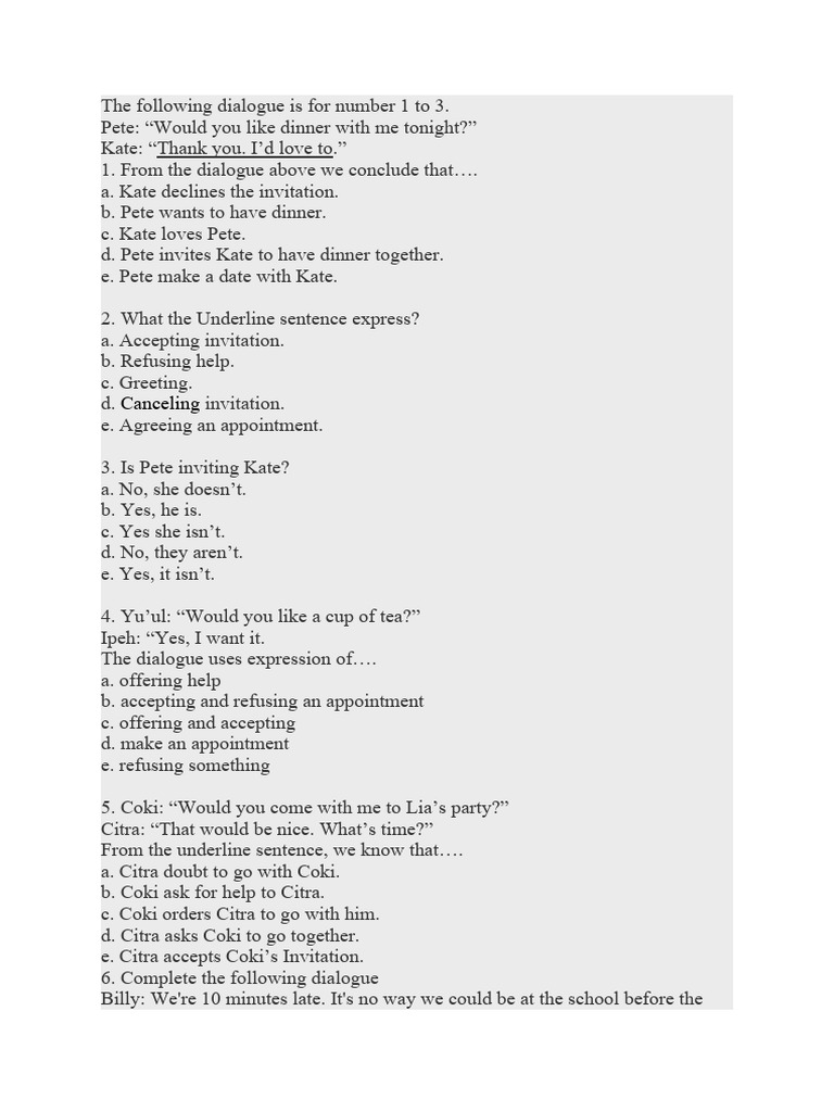 Soal2 PG Invitation | PDF