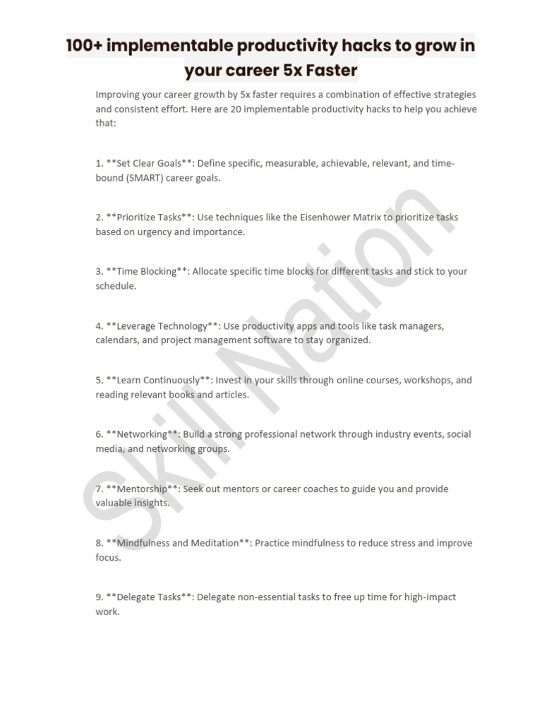 100-Improving Your Career Growth by 5x Faster | PDF | Leadership | Mentorship