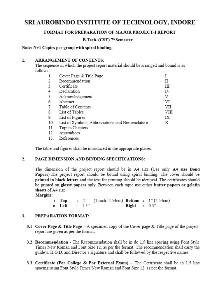 Major Project Report Format and Contents | Download Free PDF | Use Case ...