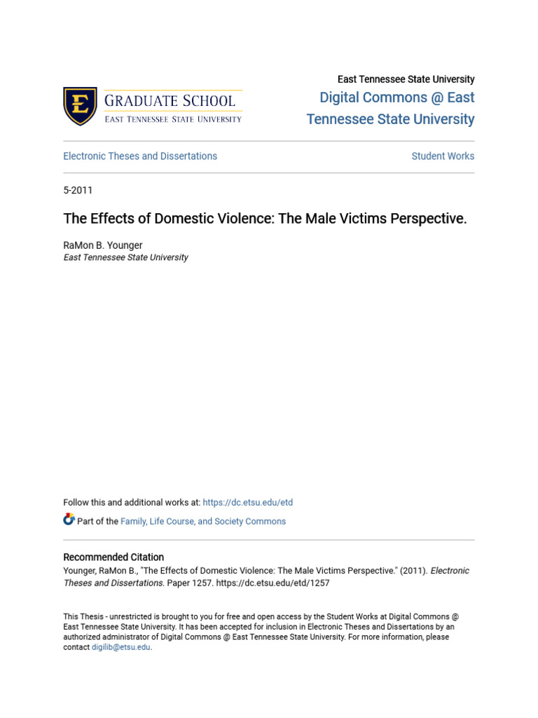 The Effects of Domestic Violence - The Male Victims Perspective. | PDF ...