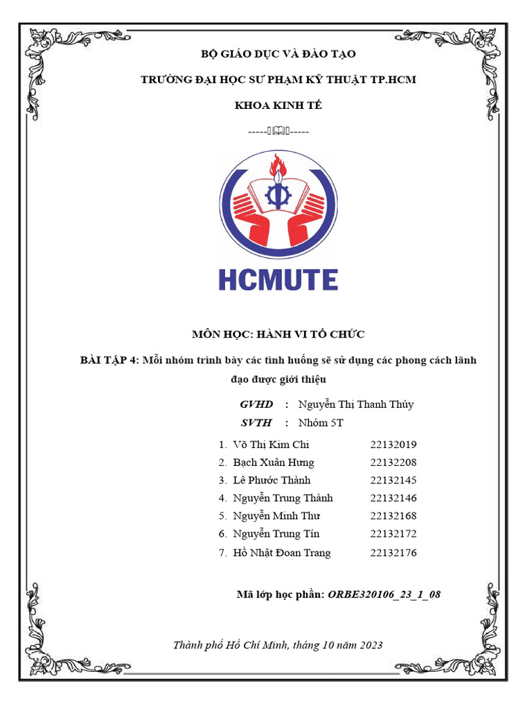 Bài tập 4 - HVTC | PDF