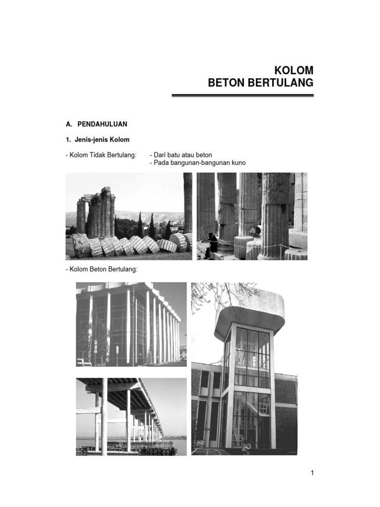 Jenis dan Analisis Kolom Beton Bertulang | PDF | Teknologi & Rekayasa ...