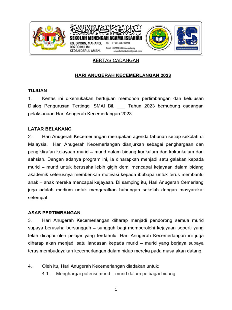 Kertas Cadangan Hac 2023 | PDF