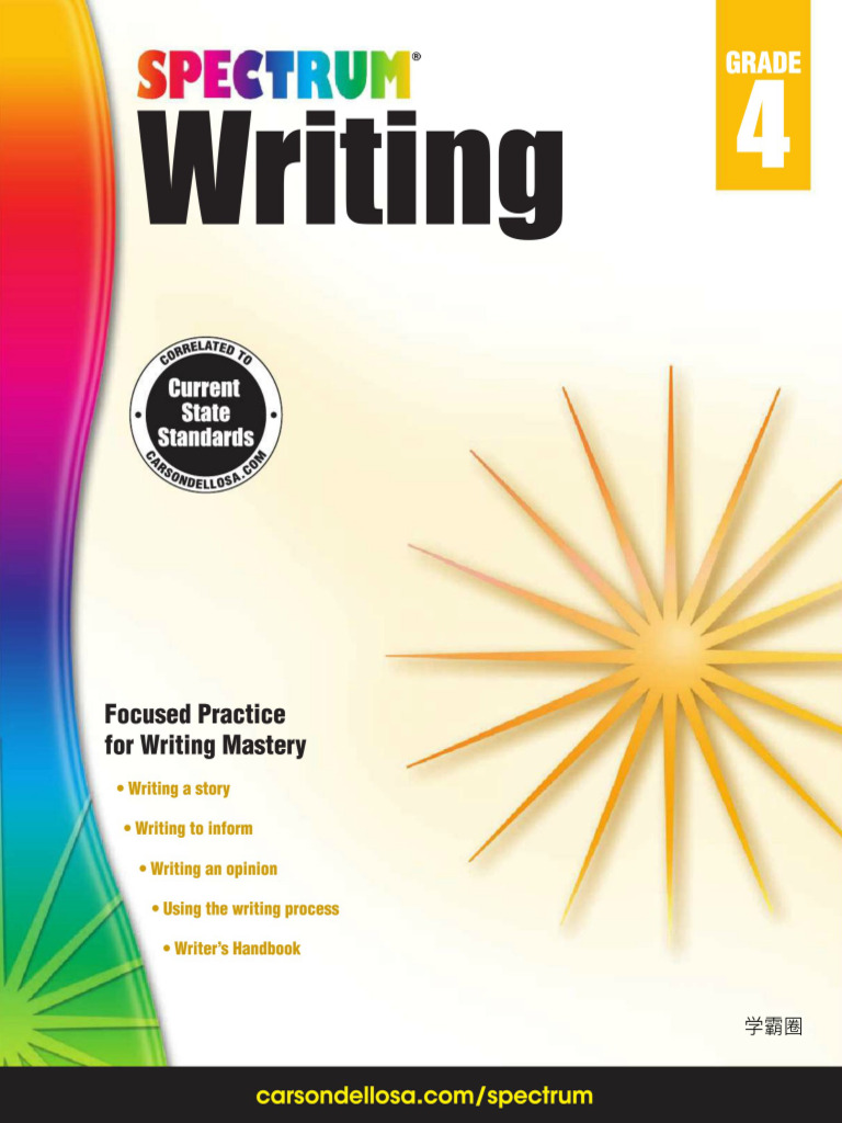 Spectrum Writing Workbook Grade 4 Ages 9-10 | PDF